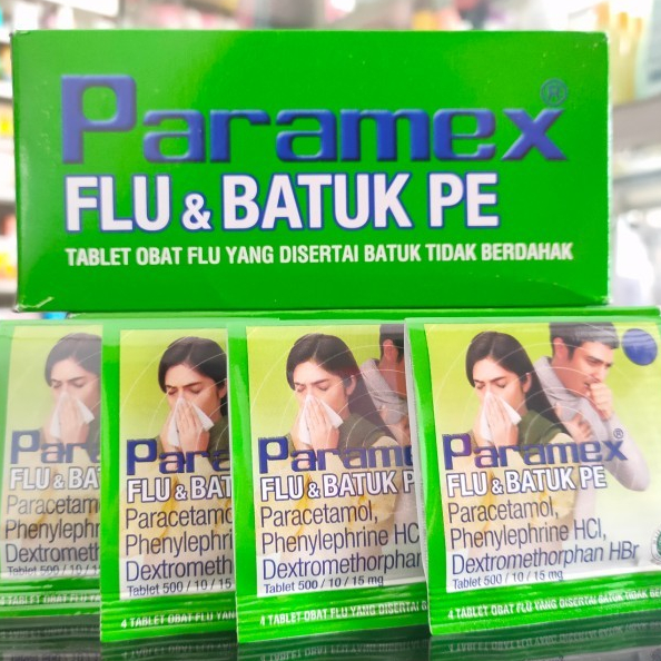 Jual PARAMEX FLU BATUK PE 4 TABLET PARAMEX FLU BATUK PE OBAT BATUK FLU ...