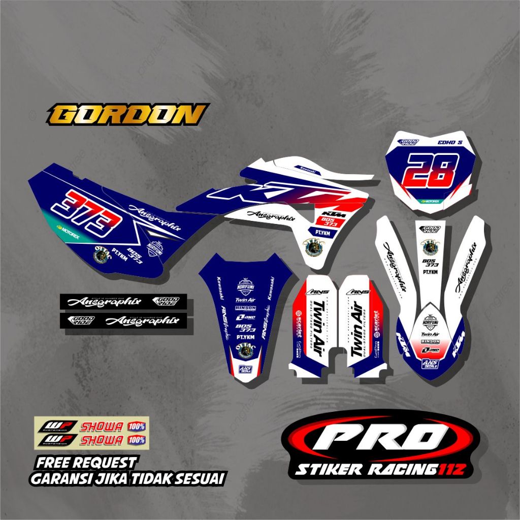 Jual DECAL STICKER KLX GORDON FULL BODY DECAL GORDON DECAL STIKER ...