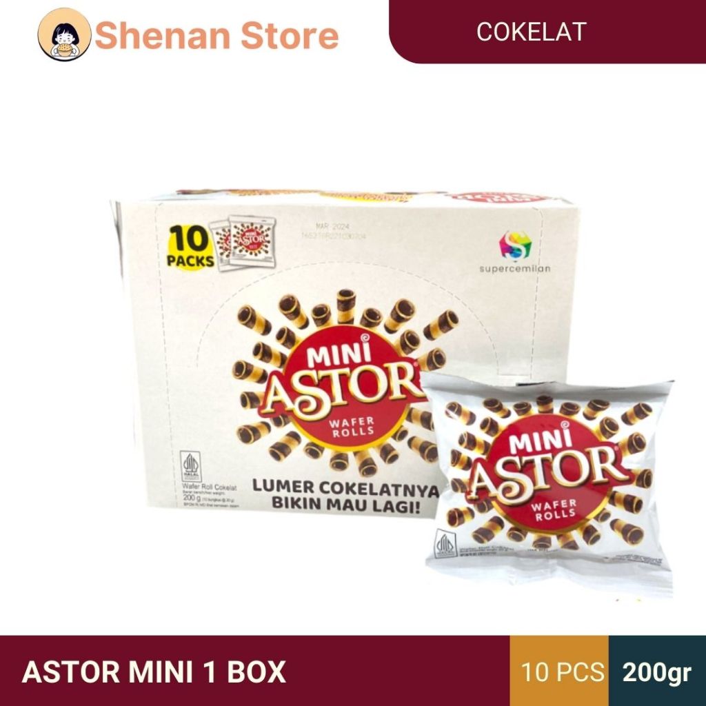 Jual astor mini wafer roll stick rasa coklat 1 box isi 10 | Shopee ...