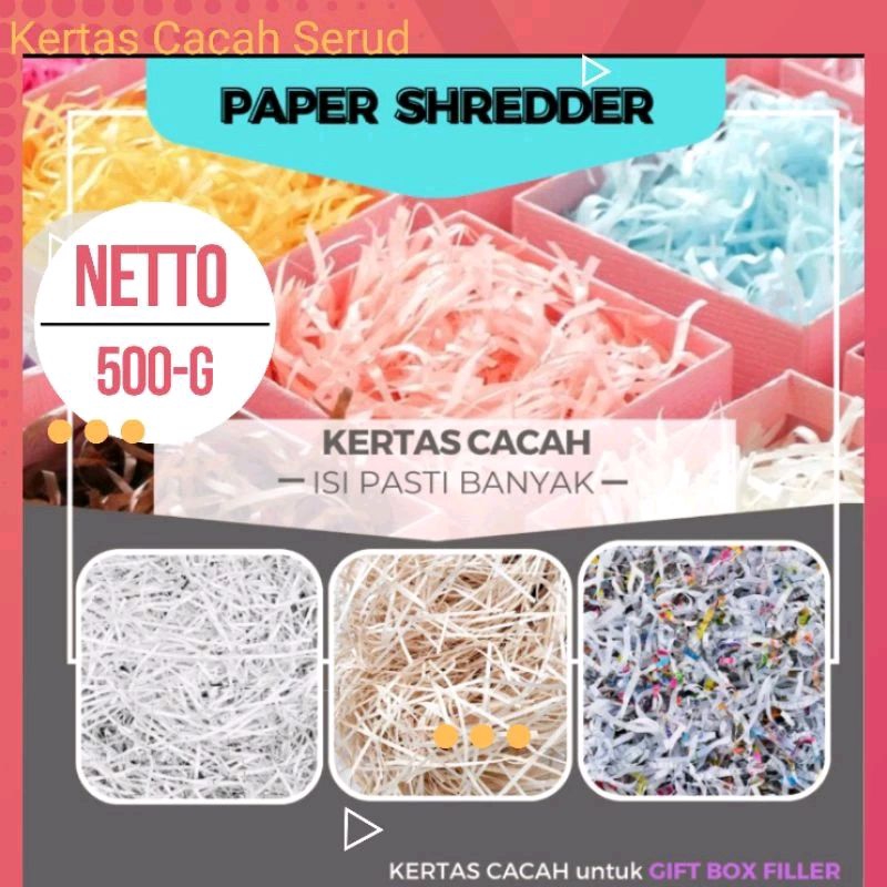 Jual SHREDDED PAPER / KERTAS CACAH SERUT KAWUL / ISI GIFT BOX FILLER ...