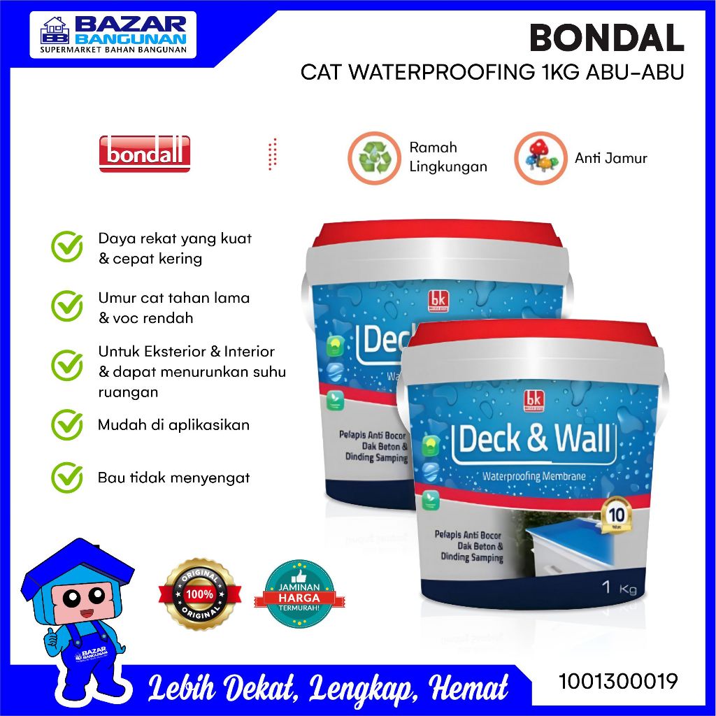 Jual Bondall - Cat Anti Bocor Tembok Dinding Waterproofing Membrane ...