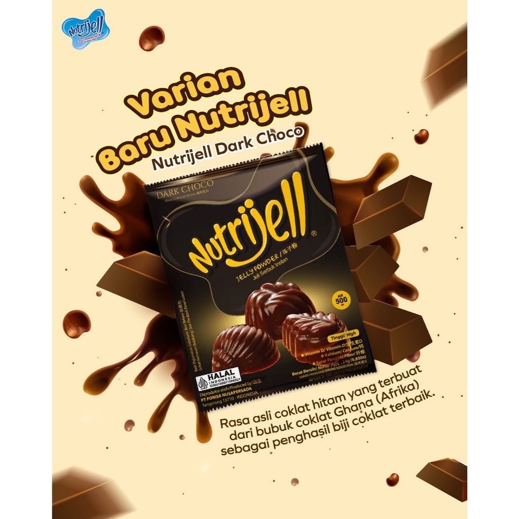 Jual nutrijell dark choco cokelat kemasan ekonomis | Shopee Indonesia