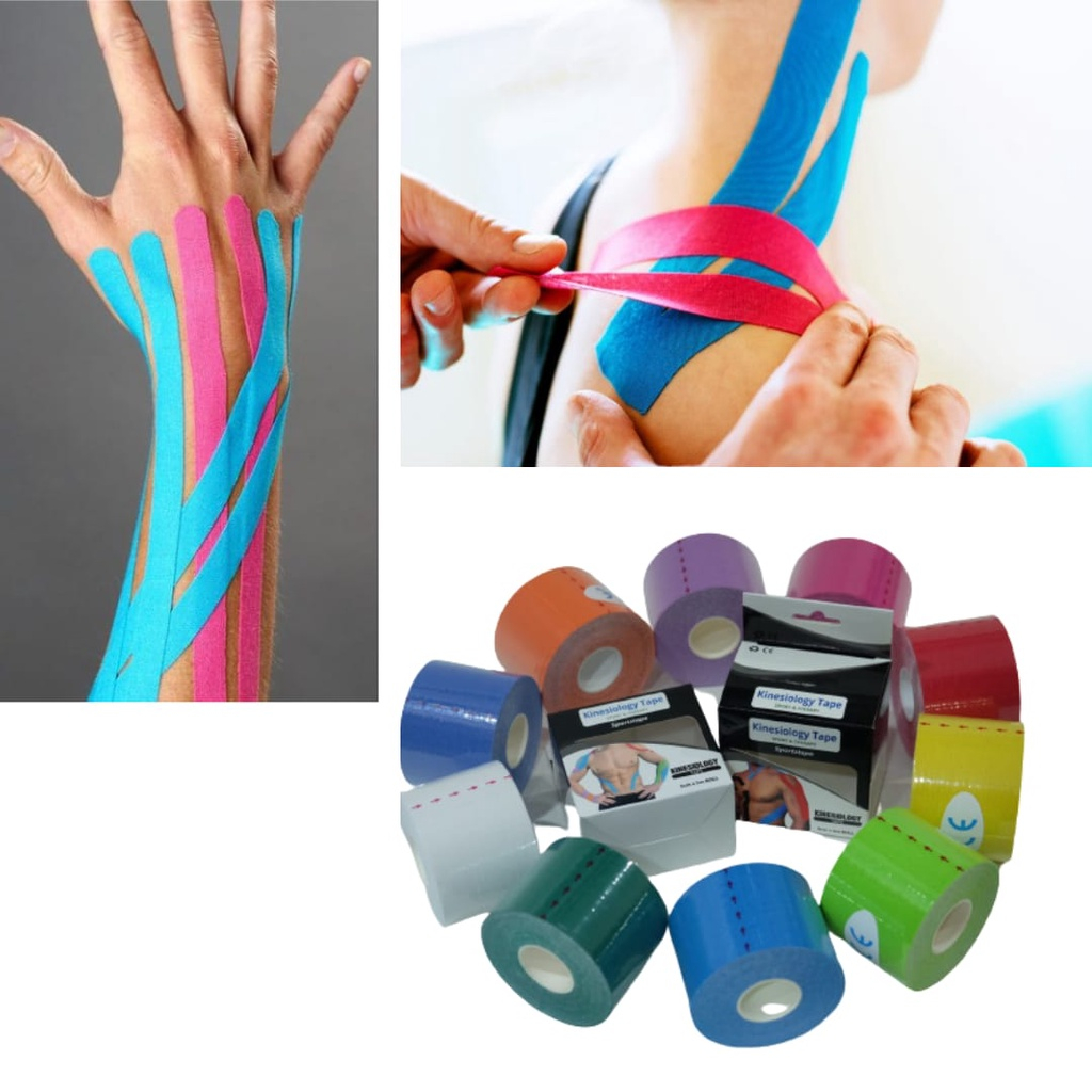 Jual Kinesiology Tape 5cm x 5m Taping Sepakbola Futsal Perban Elastis ...