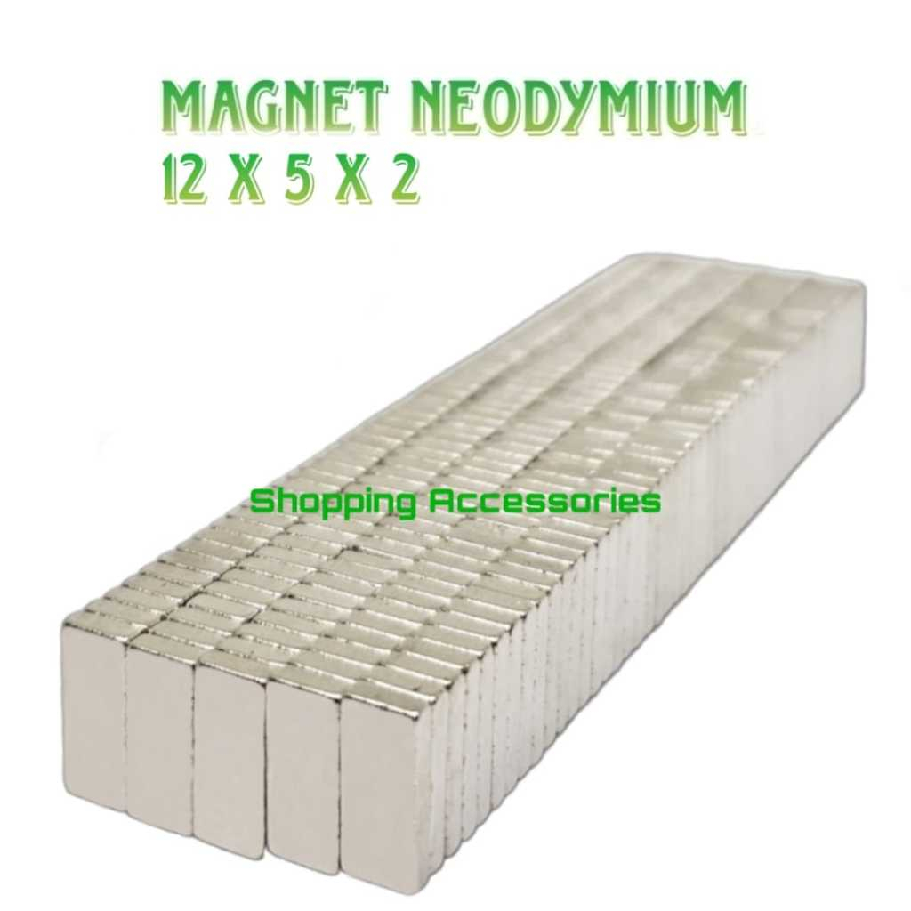 Jual Magnet Neodymium Kotak Ukuran 12x5x2mm Strong Magnet -1pcs ...