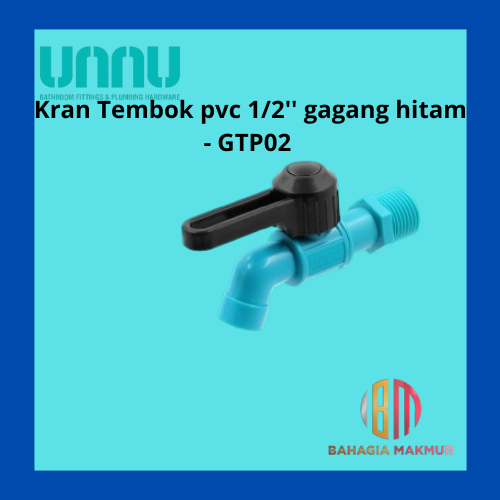 Jual Sanitary UNNU Kran Tembok pvc 1/2'' gagang hitam - GTP02 | Shopee ...