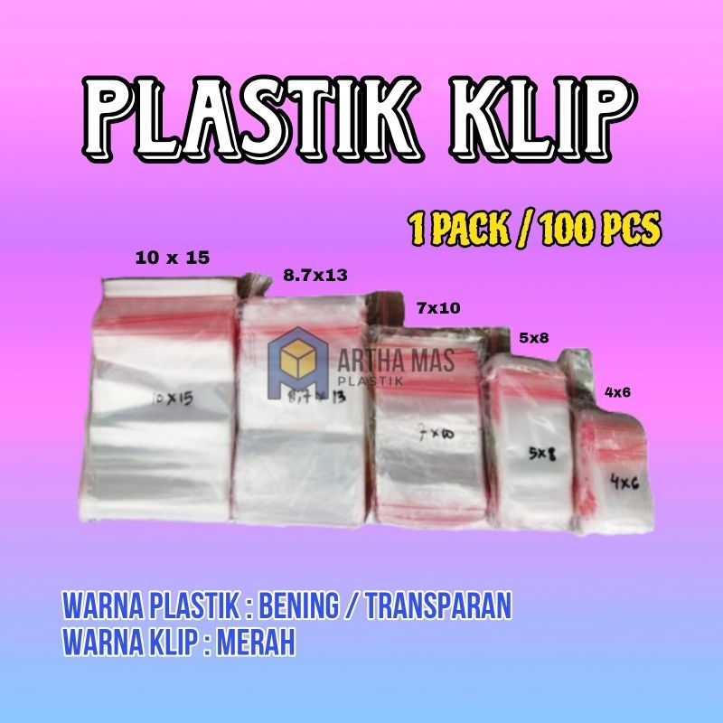 Jual Plastik Klip 1 pack isi 100 lembar | Shopee Indonesia