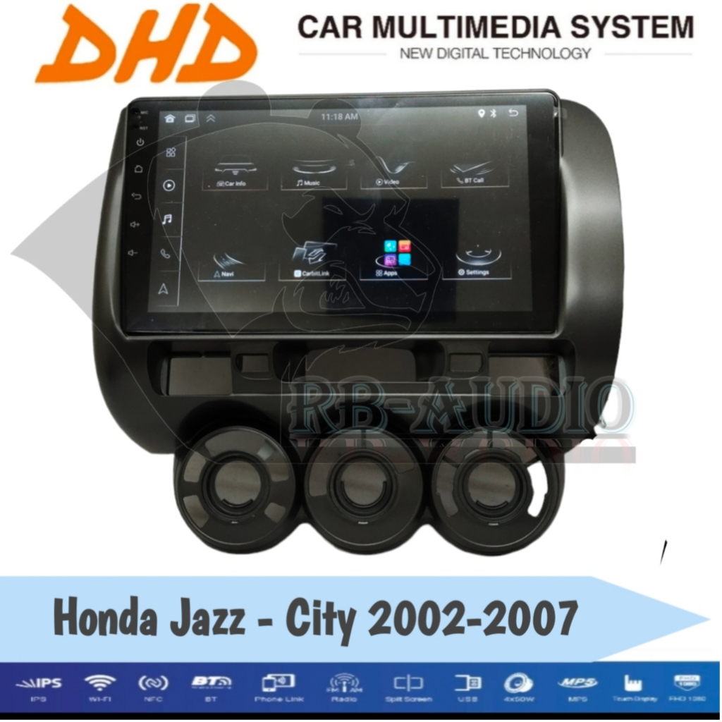 Jual Head Unit Android DHD 9 inch Honda Jazz - Honda City 2002 - 2007 ...