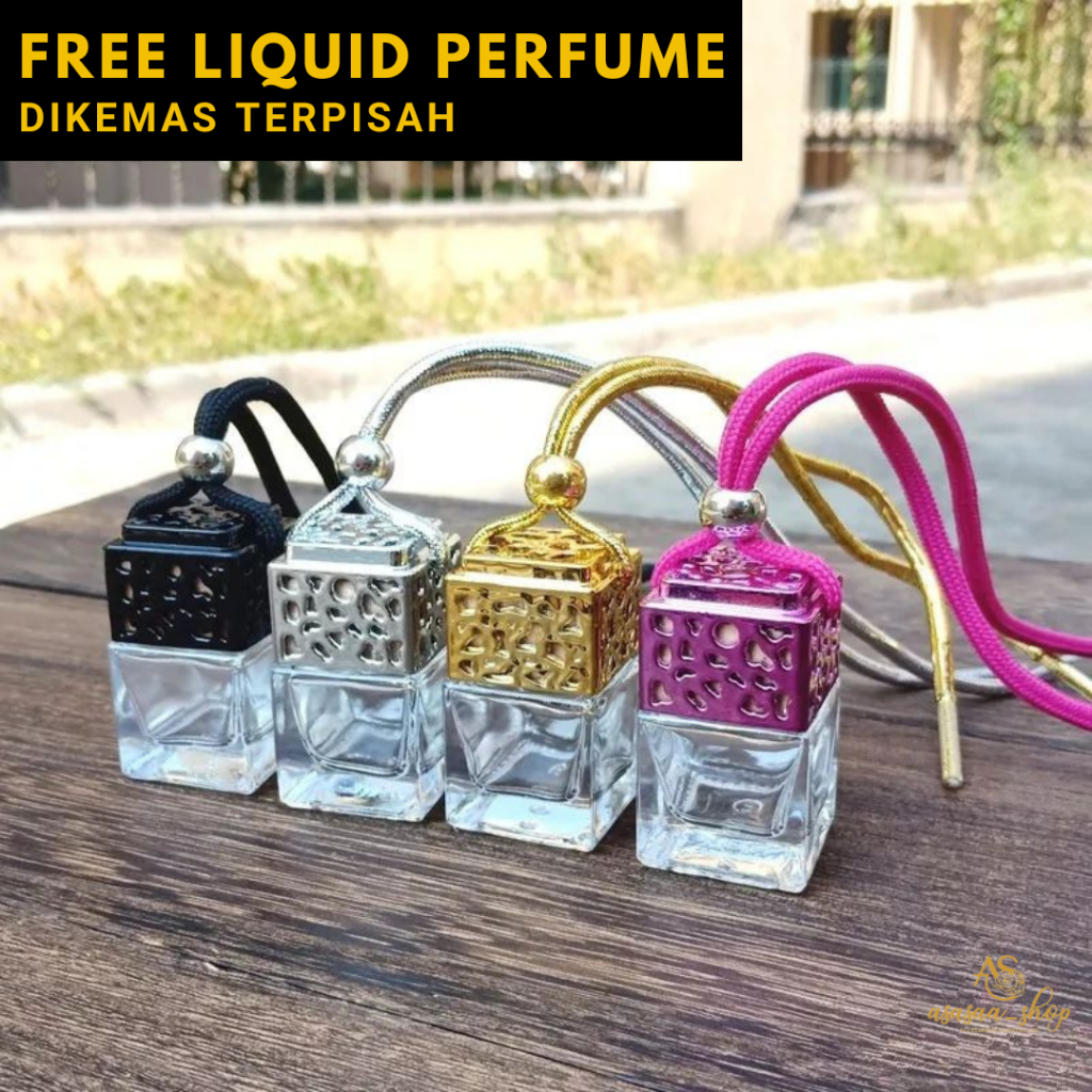Jual parfum mobil gantung - diffuser mobil botol kaca kubus essentials ...