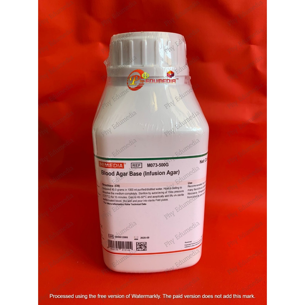 Jual Blood Agar Base (Infusion Agar) Himedia Ecer Per Gram (Min 5 Gram ...