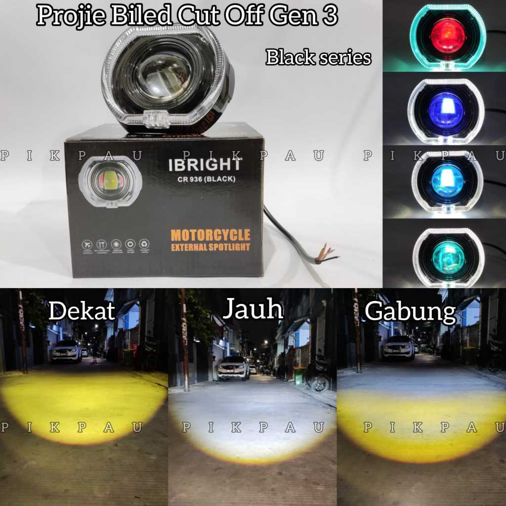 Jual IBRIGHT Projie Biled Cut Off Black Series Gen 3 Original Full Aluminum Premium CR936 ...