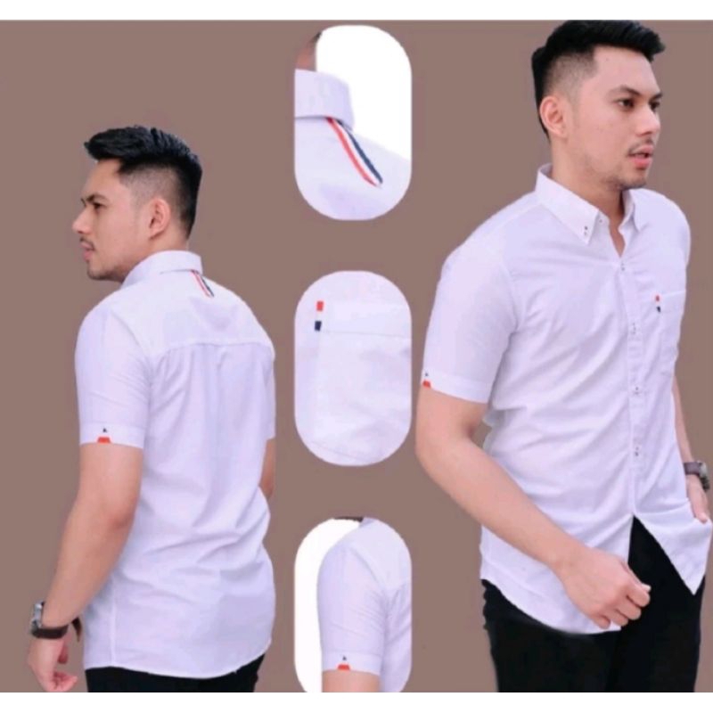 Jual Kemeja Putih Pria Slimfit Premium | Hem Atasan Kemeja Baju Laki ...