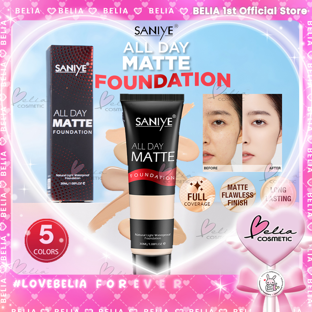 Jual BELIA SANIYE All Day Matte Foundation | Foundation Cair Matte ...