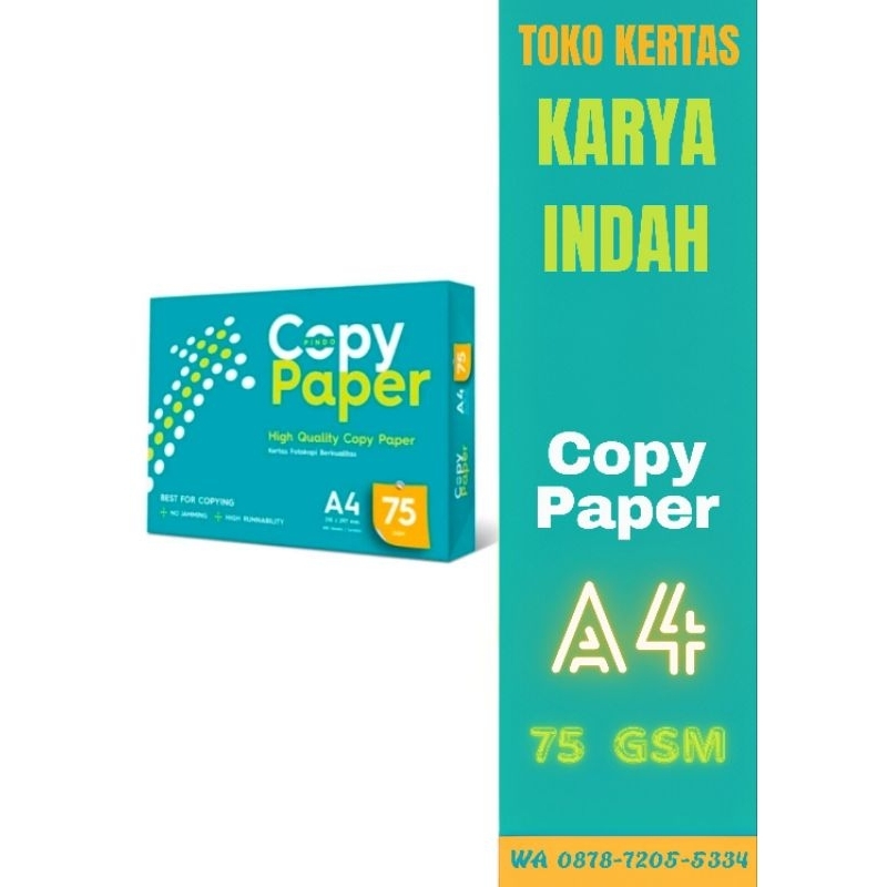 Jual Copy Paper 75 GSM A4/F4 kertas HVS printing dan fotokopi | Shopee ...