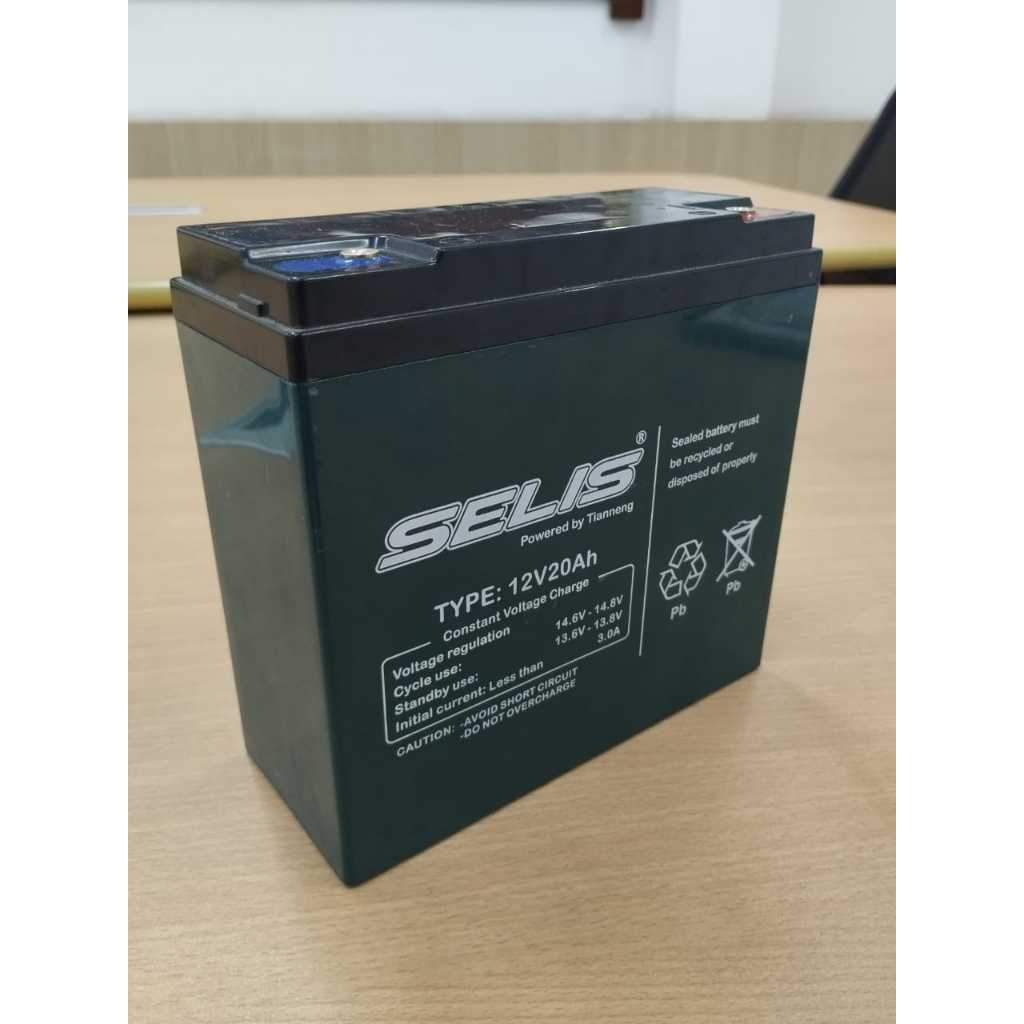 Jual SELIS - Aki Baterai 12 Volt 20 Ah Sepeda Motor listrik Universal ...