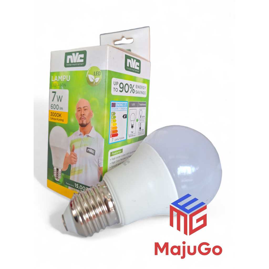 Jual LAMPU NVC BULB LED KUNING 7 WATT | Shopee Indonesia