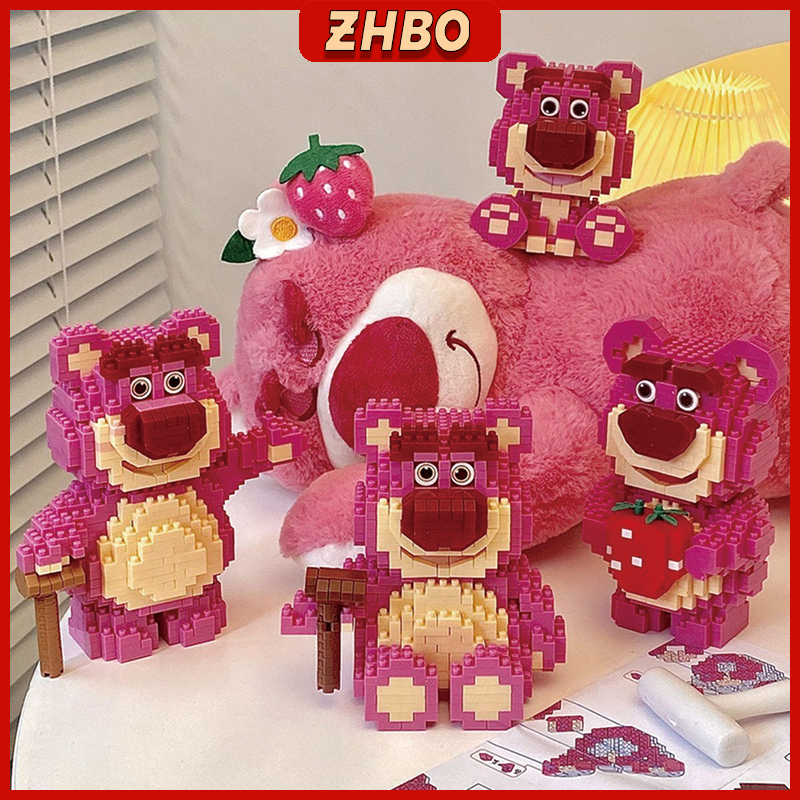 Jual Zhbo Mainan Bricks DIY Lotso karakter kartun 3D Puzzle Mini Nano ...