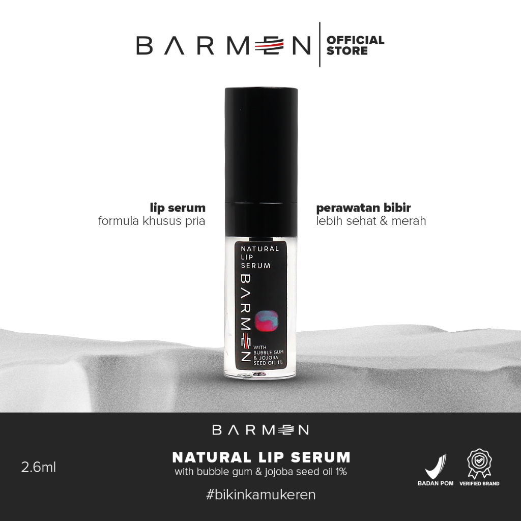 Jual Pemerah Bibir Pria Pencerah Bibir Pria Alami BarMen Lip Serum ...