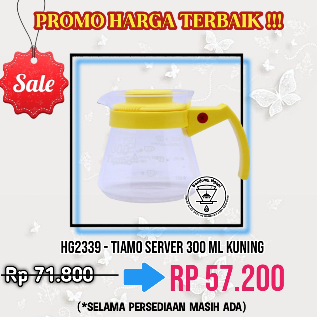 Jual Tiamo coffee server 300 ml warna Kuning HG2339 | Shopee Indonesia