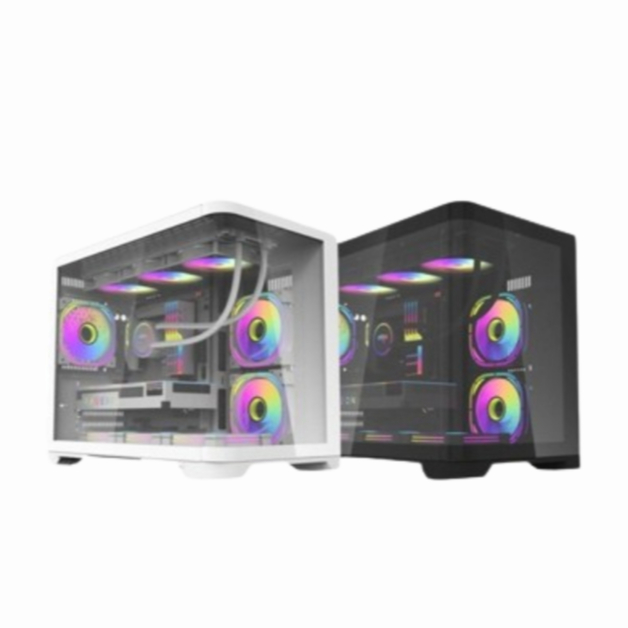 Jual AIGO DAKFLASH ARC1 M-ATX Curve PC Casing [NO FAN] | Shopee Indonesia