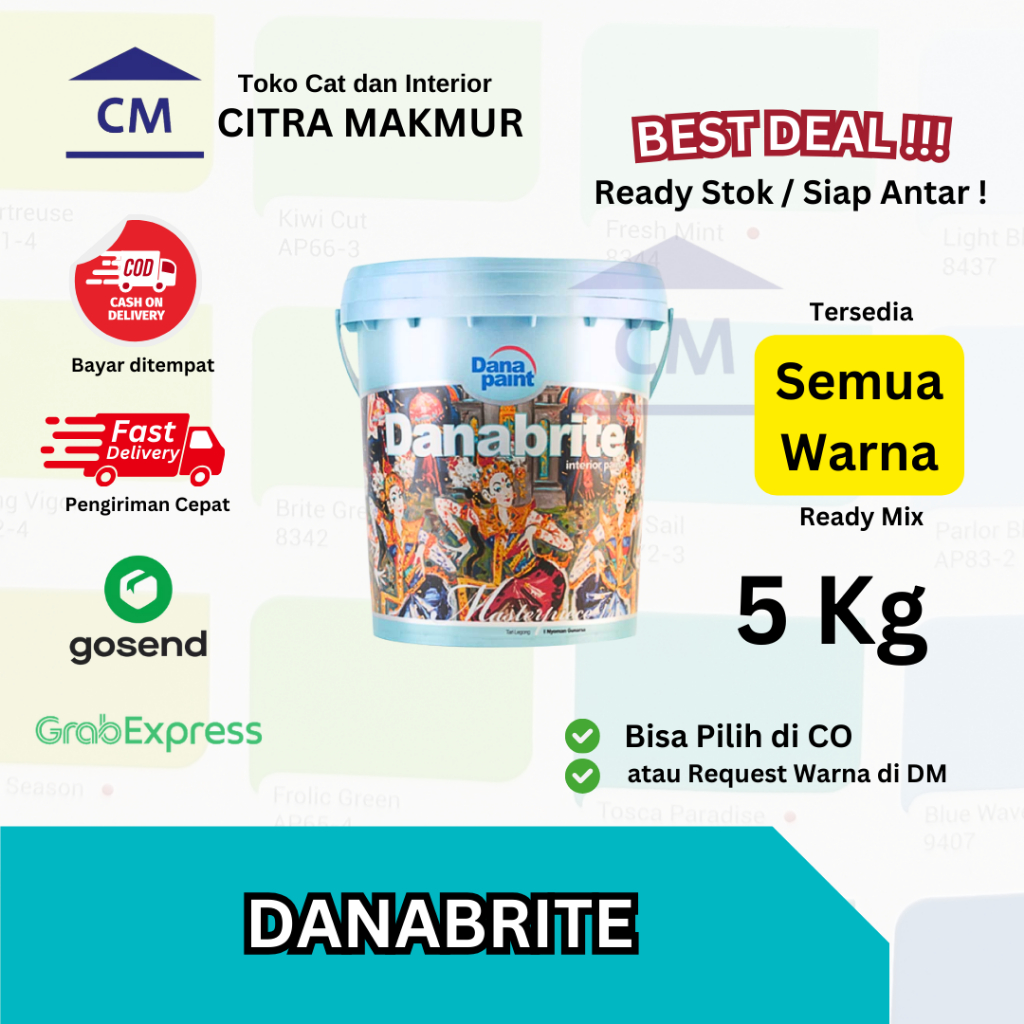 Jual Cat Tembok Danabrite - 5 Kg | Shopee Indonesia