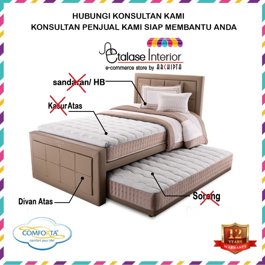 Jual Comforta - Divan Comfort duo Uk.90,100,120 | Shopee Indonesia