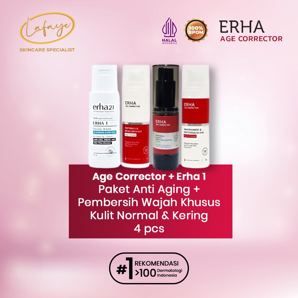 Jual ERHA Age Corrector Day Night Serum Cream Dry Skin Perawatan Krim ...
