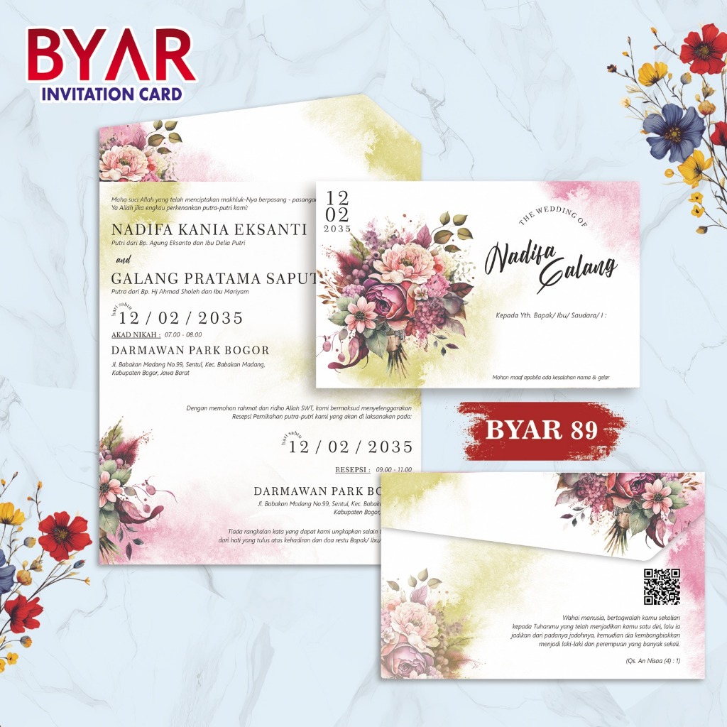 Jual BYAR 89 Blangko Undangan | Undangan Murah | Free File Setting ...
