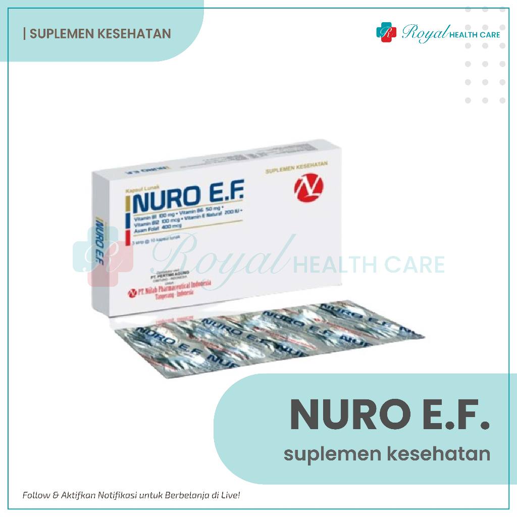 Jual NURO E.F Softgel Multivitamin B1, B6, B12, E, Asam Folat | Shopee Indonesia