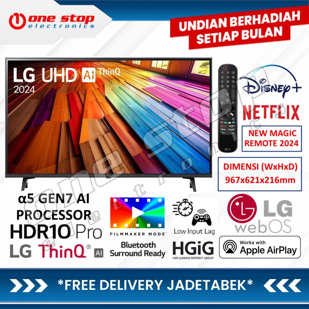 Jual LG 43UT8050 / 43UT8050PSB 4K UHD Smart AI ThinQ TV 43 Inch ...