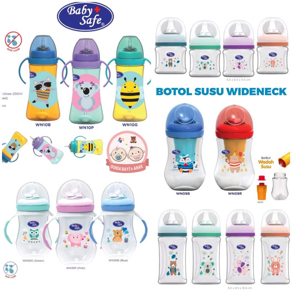 Jual Botol Susu Baby Safe Wide Neck Baby Safe / WideNeck Bottle / WN01 ...