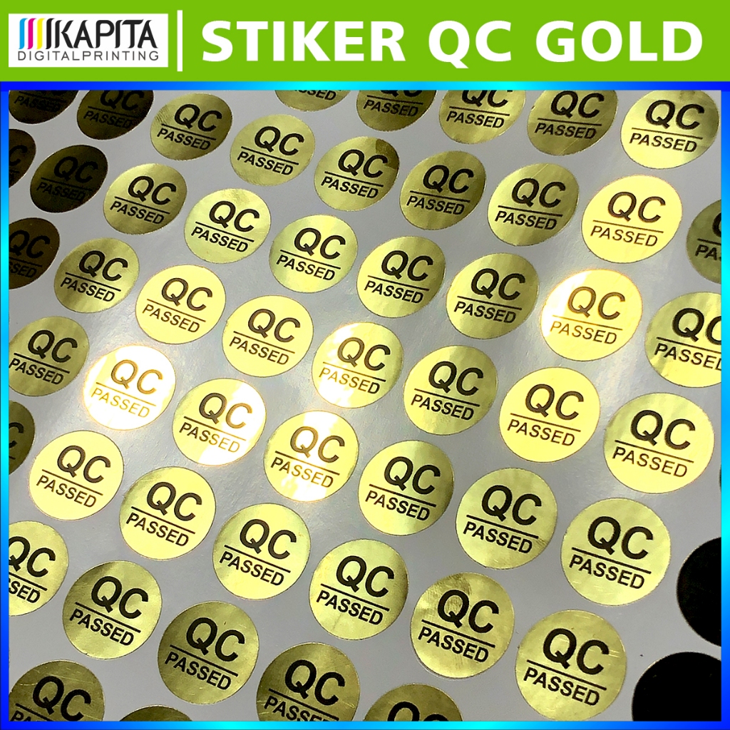 Jual ( isi 250) STIKER QC PASSED GOLD | STICKER QUALITY CONTROL ...