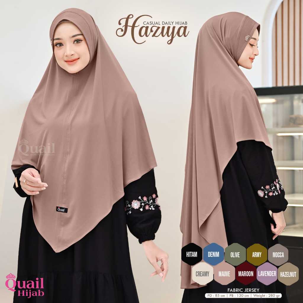 Jual Haziya Hijab Original Quail Jilbab Fabric Jersey | Shopee Indonesia
