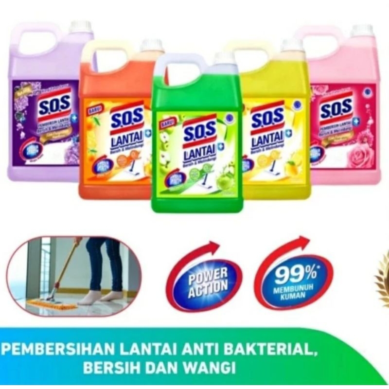 Jual SOS FLOOR CLEANER JERRYCAN 3,6 LITER | Shopee Indonesia