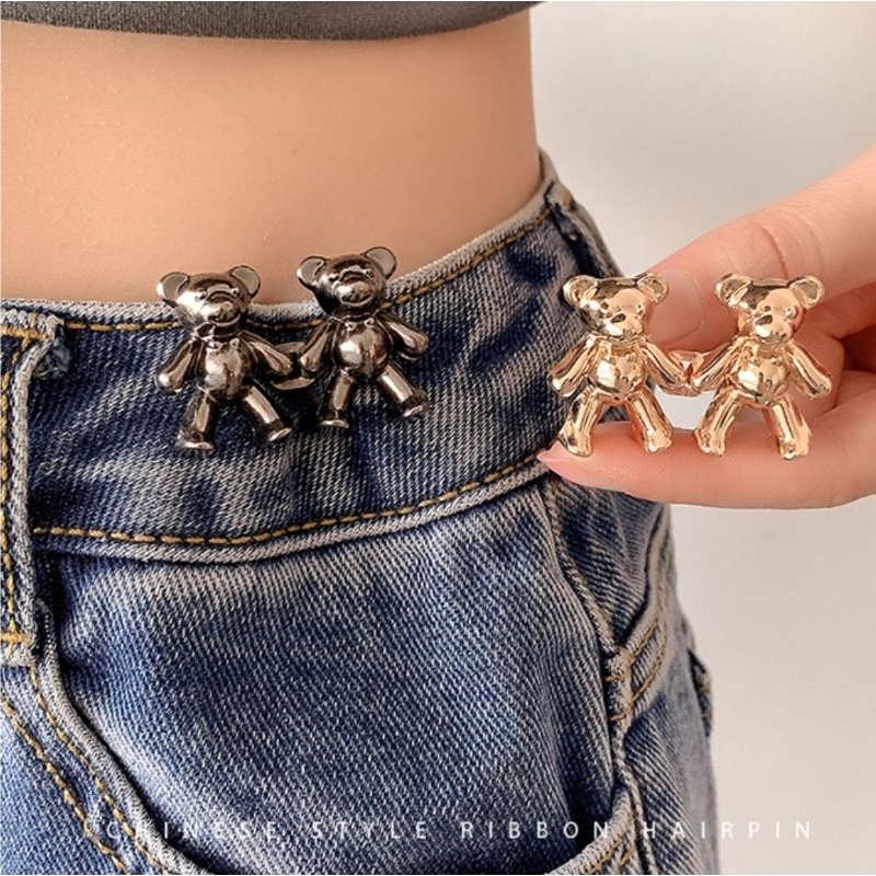 Jual Kancing Jeans Adjustable Motif Beruang Bahan Metal / Kancing ...