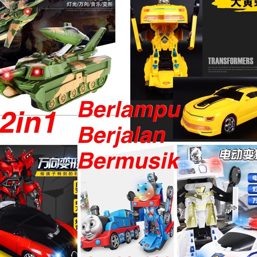 Jual Bonus ZENMainan Mobil Robot Berubah Musik Lampu MOBIL POLISI PUTIH ...