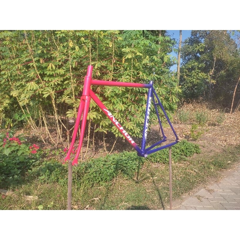 Jual frame fork fixie clasik anchor custom steel | Shopee Indonesia