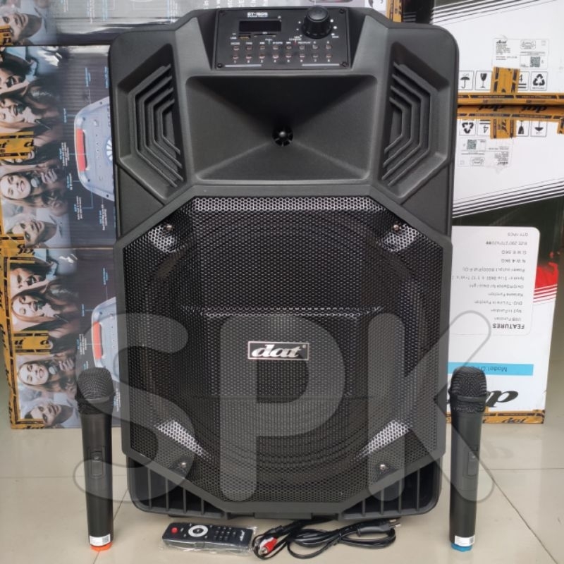 Jual Speaker Portable Dat Dt 1505 15 Inch 2 Mic Wireless Shopee Indonesia