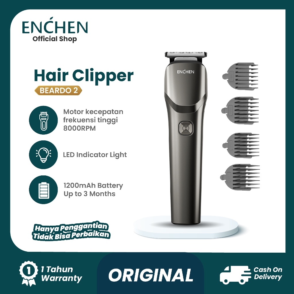 Jual ENCHEN Beardo 2 Smart Trimmer Electric Shaver Type-C 5W 1200mAh ...