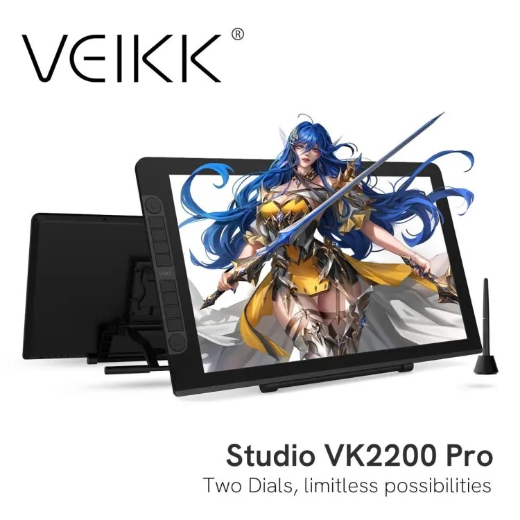 Jual VEIKK STUDIO VK2200 PRO - 21.5-inch Graphic Monitor Drawing Tablet ...