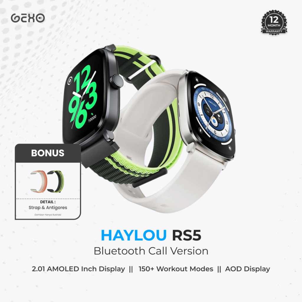 Jual Haylou RS5 Smartwatch 2.01 Inch AMOLED Bluetooth Phone Call ...