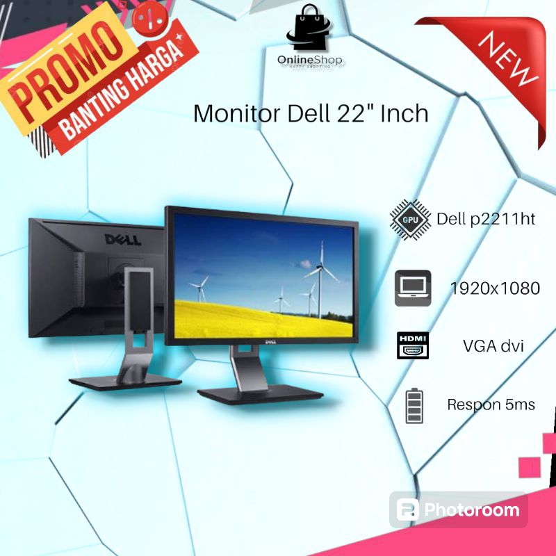 Jual Monitor LED Dell 22" inch Murah Berkualitas | Shopee Indonesia