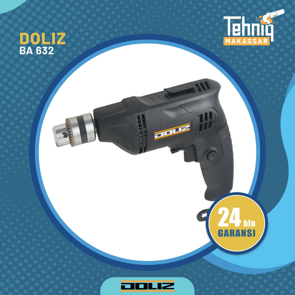 Jual Mesin Bor Tangan Listrik DOLIZ BA632 10mm Drill 320W | Shopee Indonesia