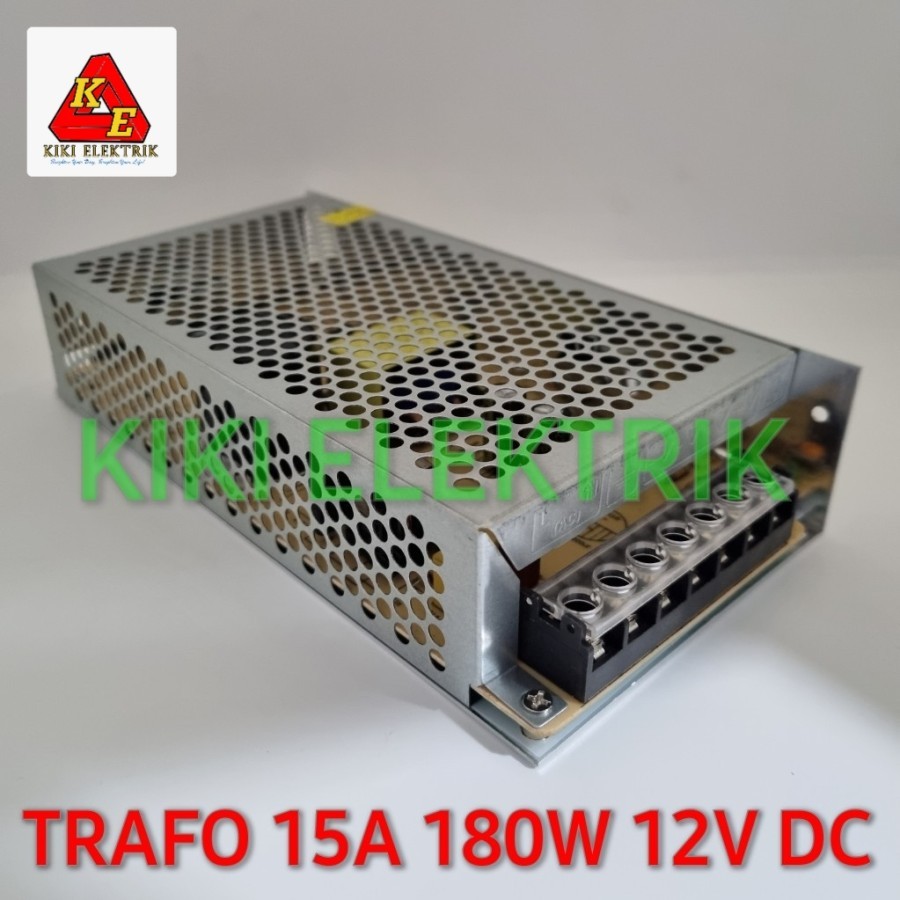 Jual Trafo Adaptor 15A 180W 12V DC / Power Supply LED Strip CCTV ...