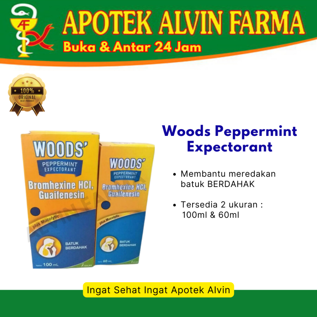 Jual Woods Peppermint Expectorant Biru Obat Sirup Batuk Berdahak ...