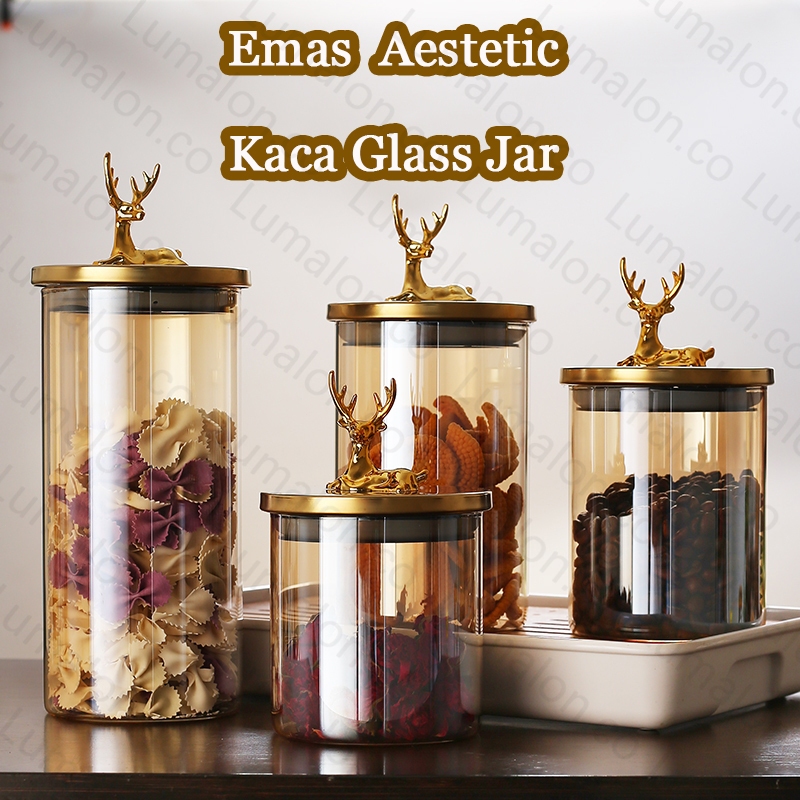 Jual Toples Rusa Gold Toples Gold Penyimpanan Makanan Toples Toples ...