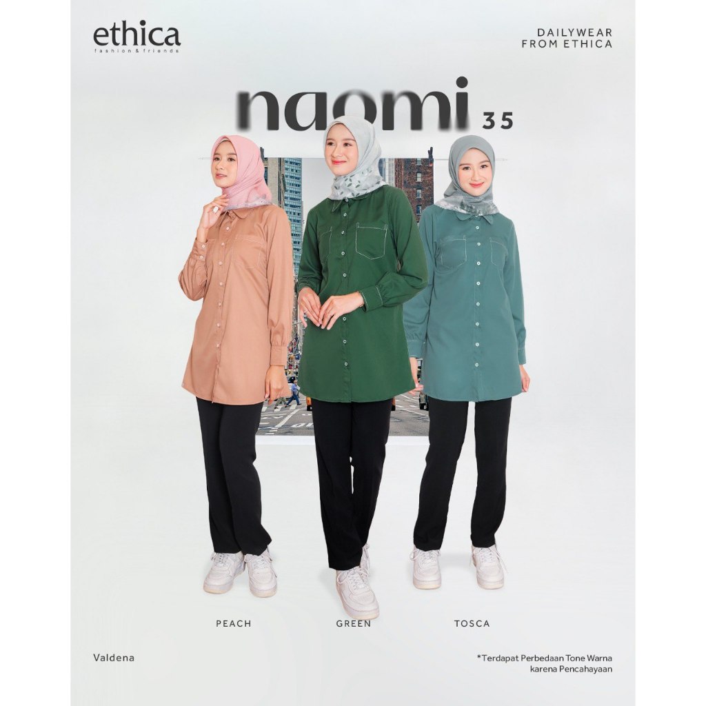 Jual ETHICA 100% ORI - NAOMI 35 PEACH - Baju Ethica Gamis - Mockup ...