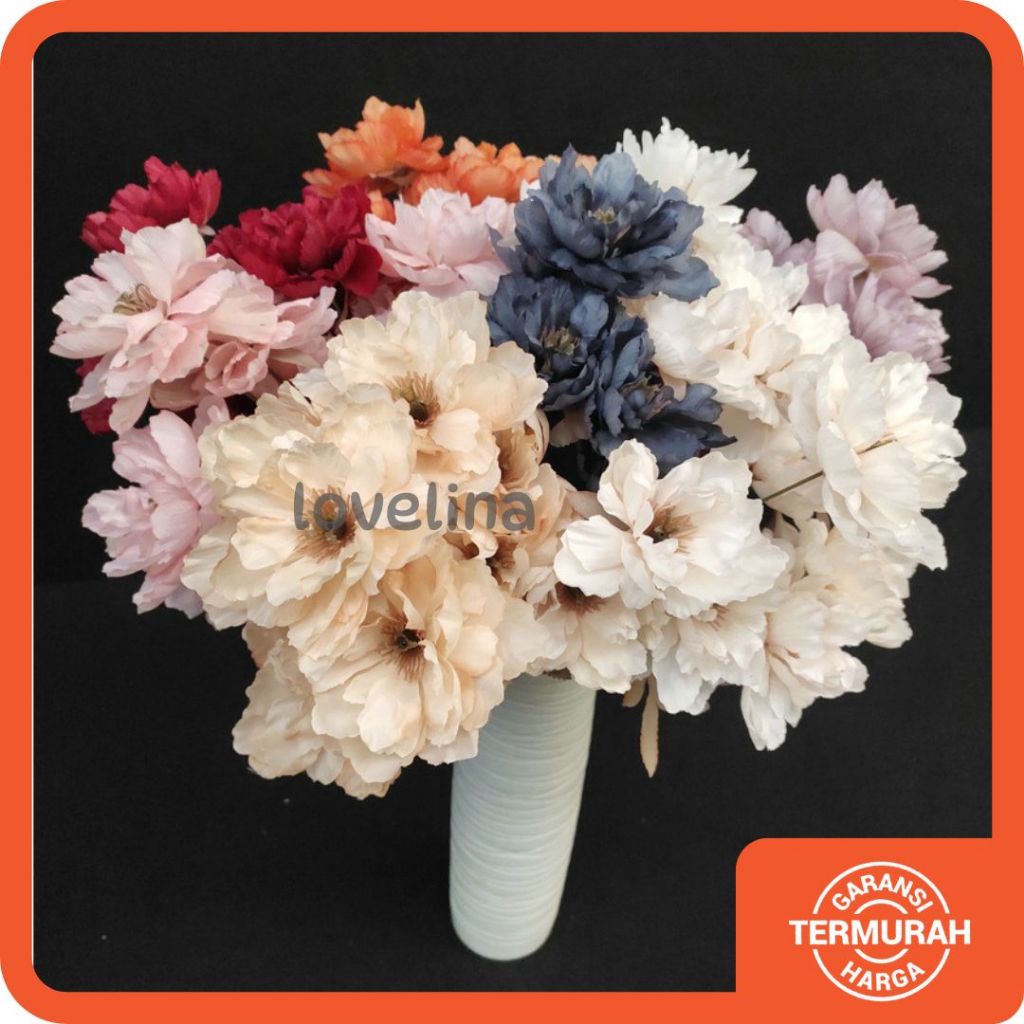 Jual BUNGA PEONY EROPA Artificial 3 Cabang Bunga Artificial Dekorasi ...