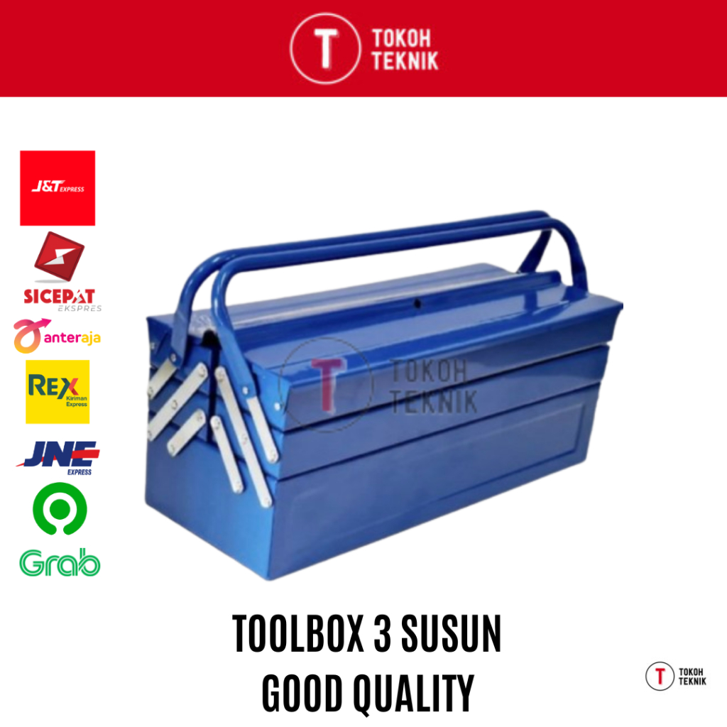 Jual TOOL BOX BESAR 3SUSUN BESI UK 570X240X230MM WARNA BIRU GOOD ...