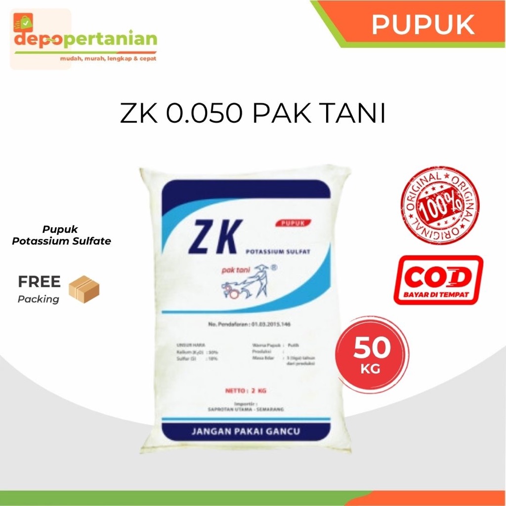 Jual Depo Pertanian - Pupuk Zk 0.050 50 Kg Pak Tani | Shopee Indonesia