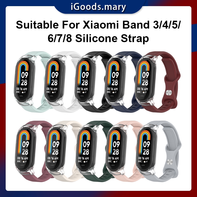 Jual Soft Silicone Strap Xiaomi Mi Band 3 4 5 6 Sport Band for Mi Band 7 8 Strap | Shopee Indonesia